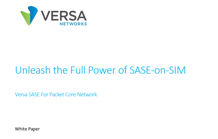 SASE on SIM | Versa Networks